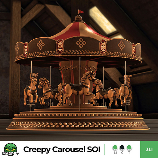 Second Life Marketplace - Creepy Carousel - The Forgotten Attic - MadPea SOI